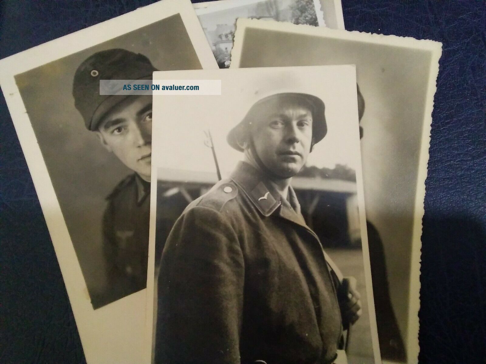 5 X German WW2 Postcard Photo Portraits. Rare Helmet Luftwaffe Flak Etc ...