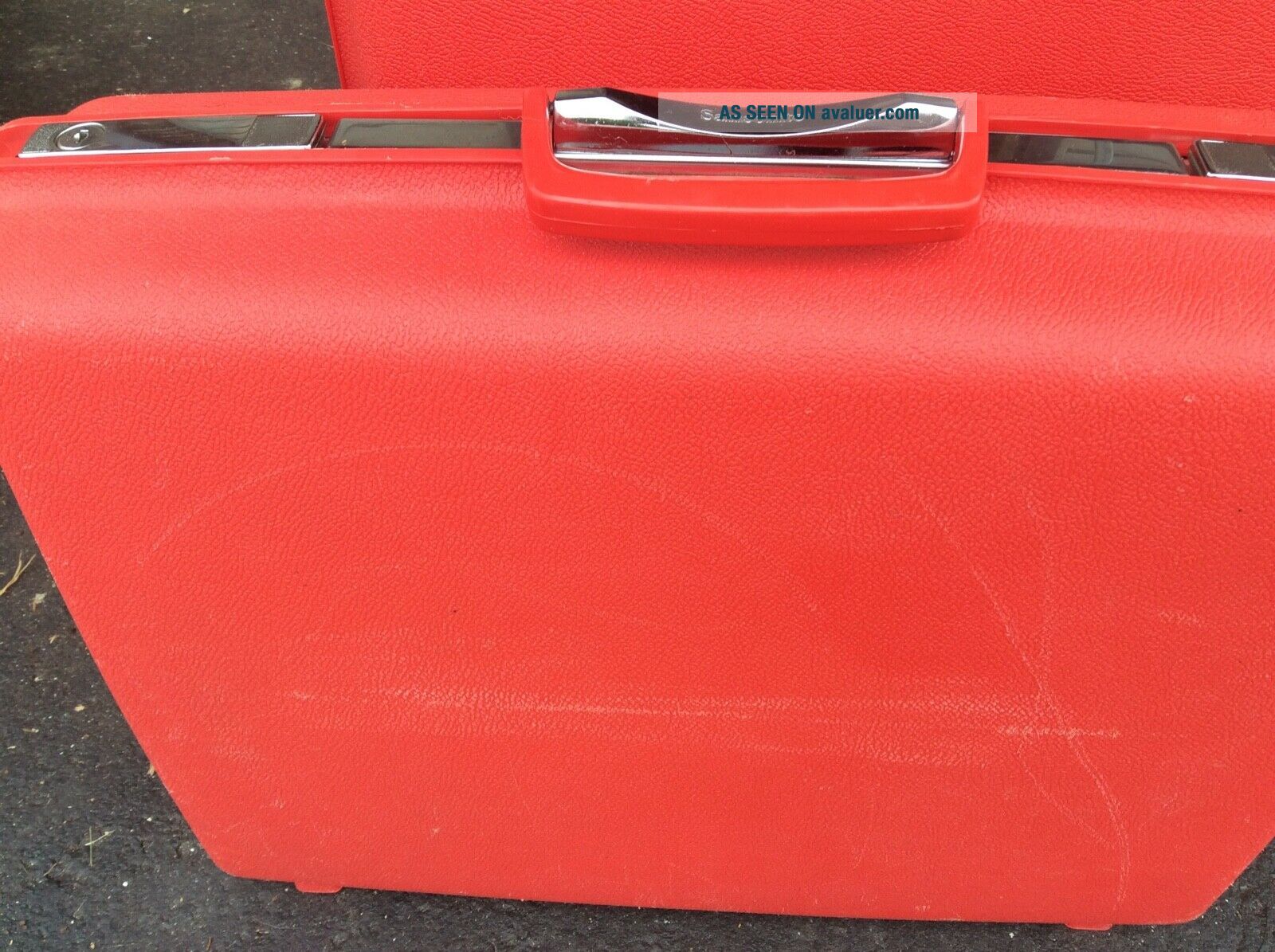 VTG Rare Samsonite Saturn Red Suitcase Luggage 2 Pc Set Hard Case ...