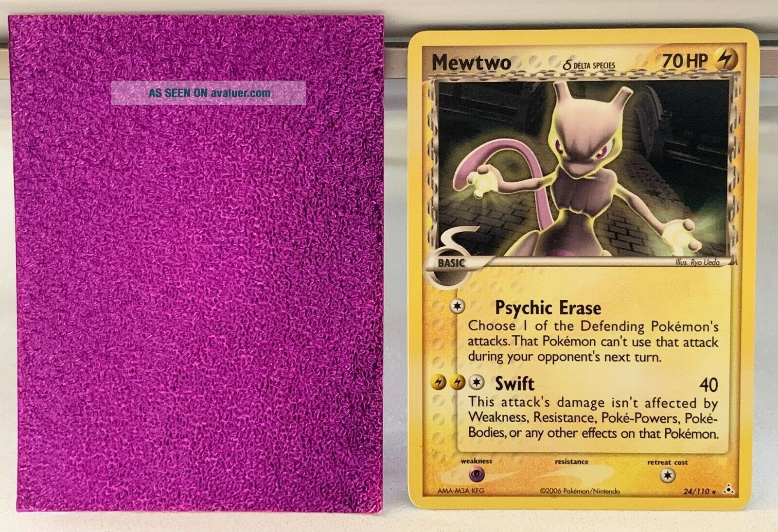 Mewtwo Delta Species 24/110 Rare Non - Holo 2006 Pokemon Card Near ...
