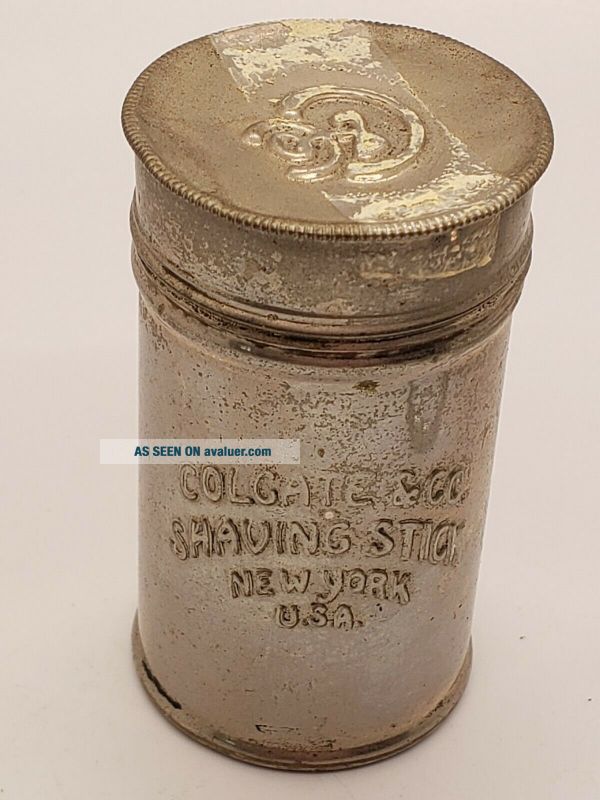 Antique Metal Case COLGATE Co/ Shaving Stick 1920/New York USA /antique ...