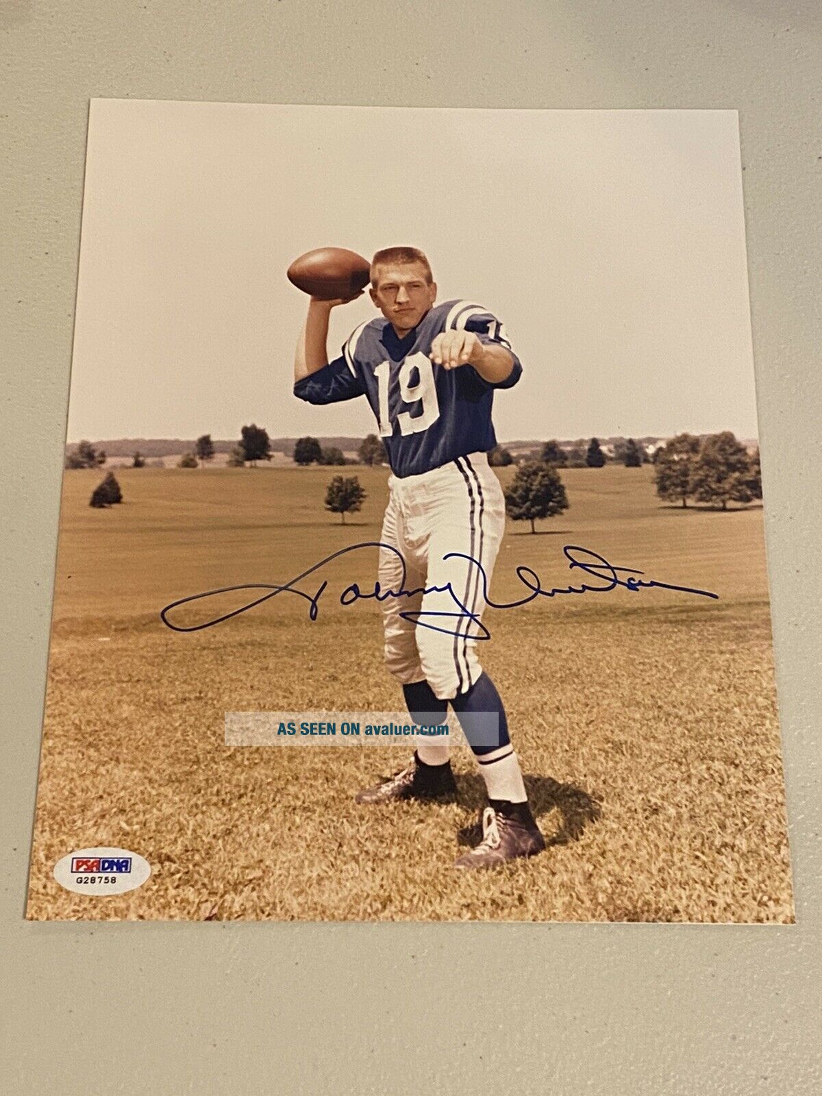 JOHNNY UNITAS AUTOGRAPH AUTO 8x10 PHOTO SIGNED HOF RARE PSA | #43603723
