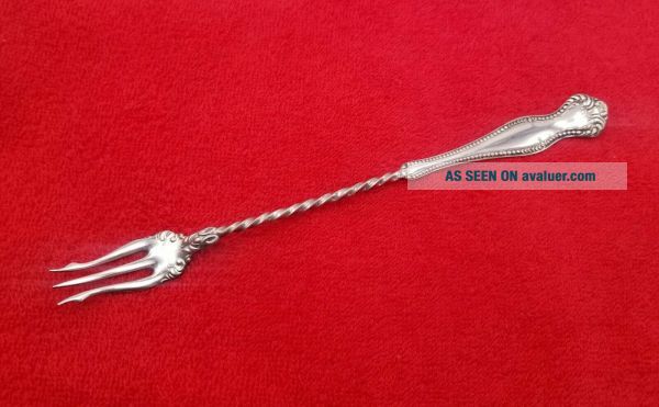 Twisted Handle Long Pickle Fork Berenice Extra Plate Silverplate ...