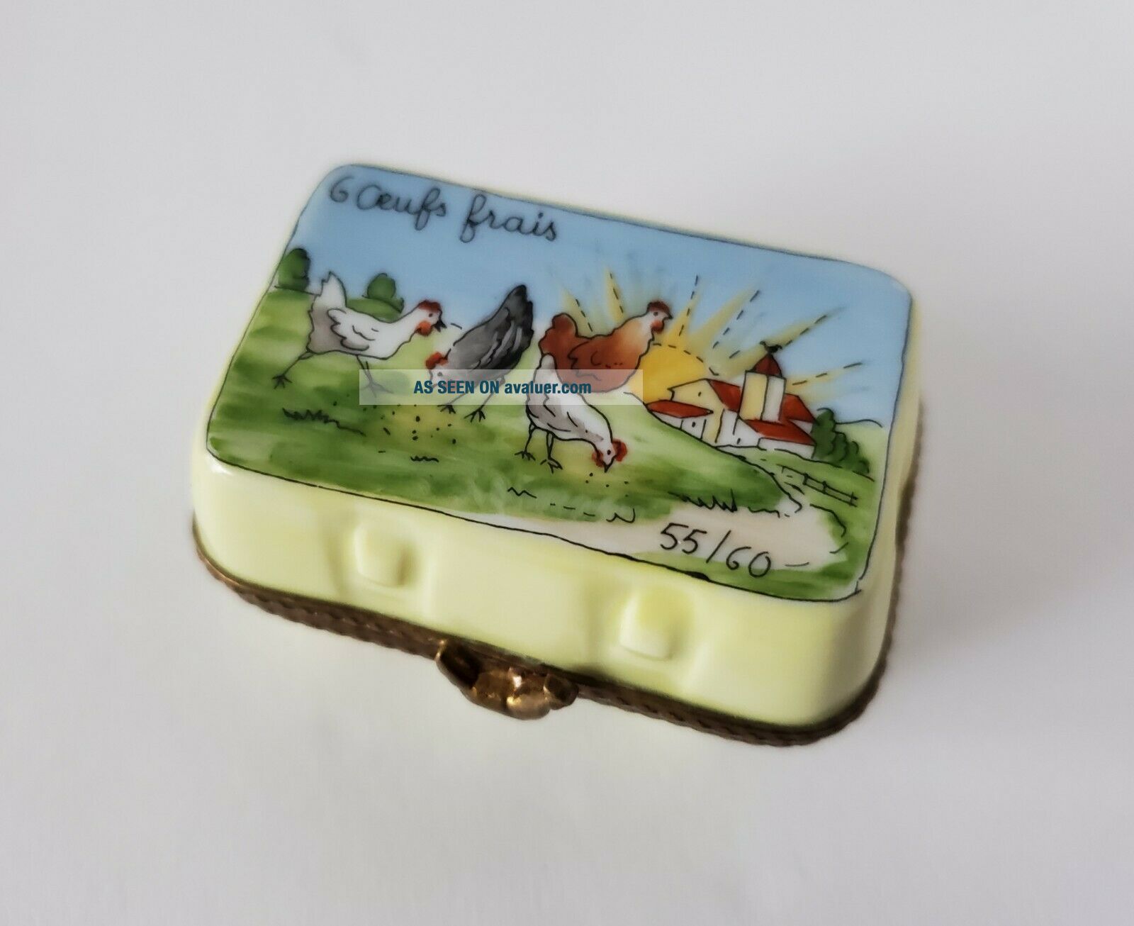 Limoges France Trinket Box Egg Carton Rare Limited Edition PV Peint ...
