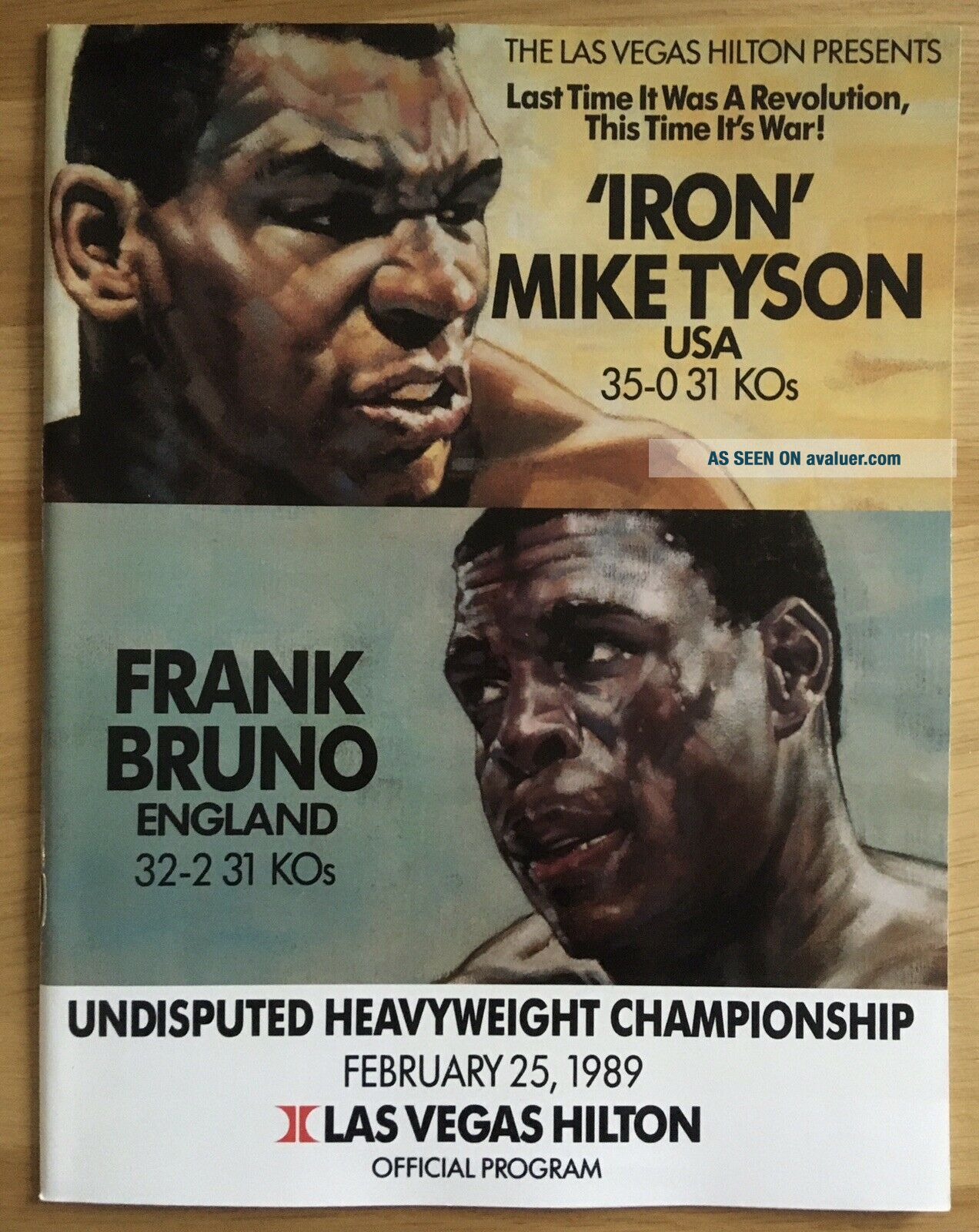 RARE MIKE TYSON VS FRANK BRUNO VINTAGE ON SITE PROGRAMME 1989 | #43657548
