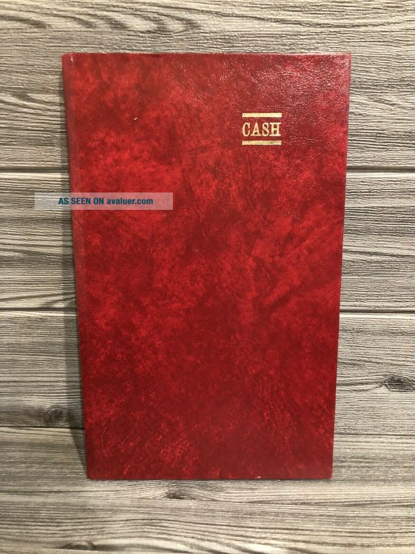 Vintage Antique LEDGER CASH BOOK Accounting Ledger Hard Cover Record ...