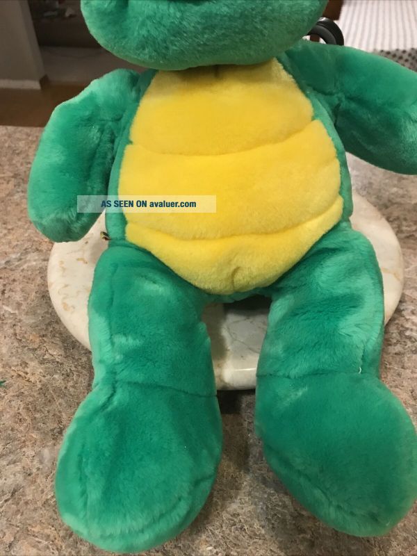 Build A Bear BAB Green Turtle Plush 14” Bean Bag Bottom Stuffed Animal ...