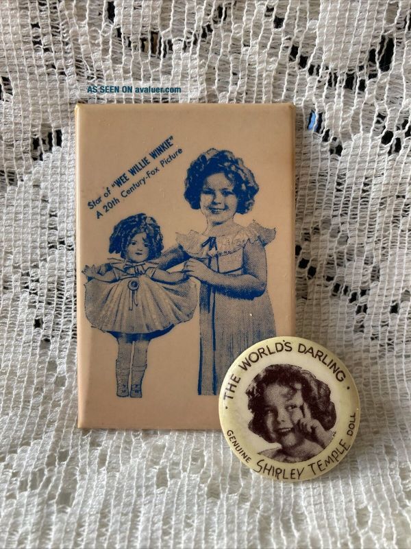 Vintage Shirley Temple Doll Pin And Mirror | #43726065