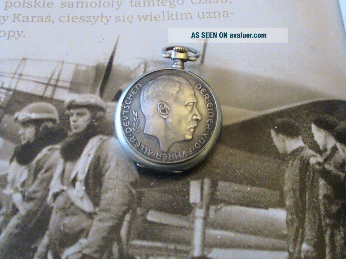 OLD GERMAN MILITARY POCKET WATCH - SILVER 800 CASE - VERY RARE ...