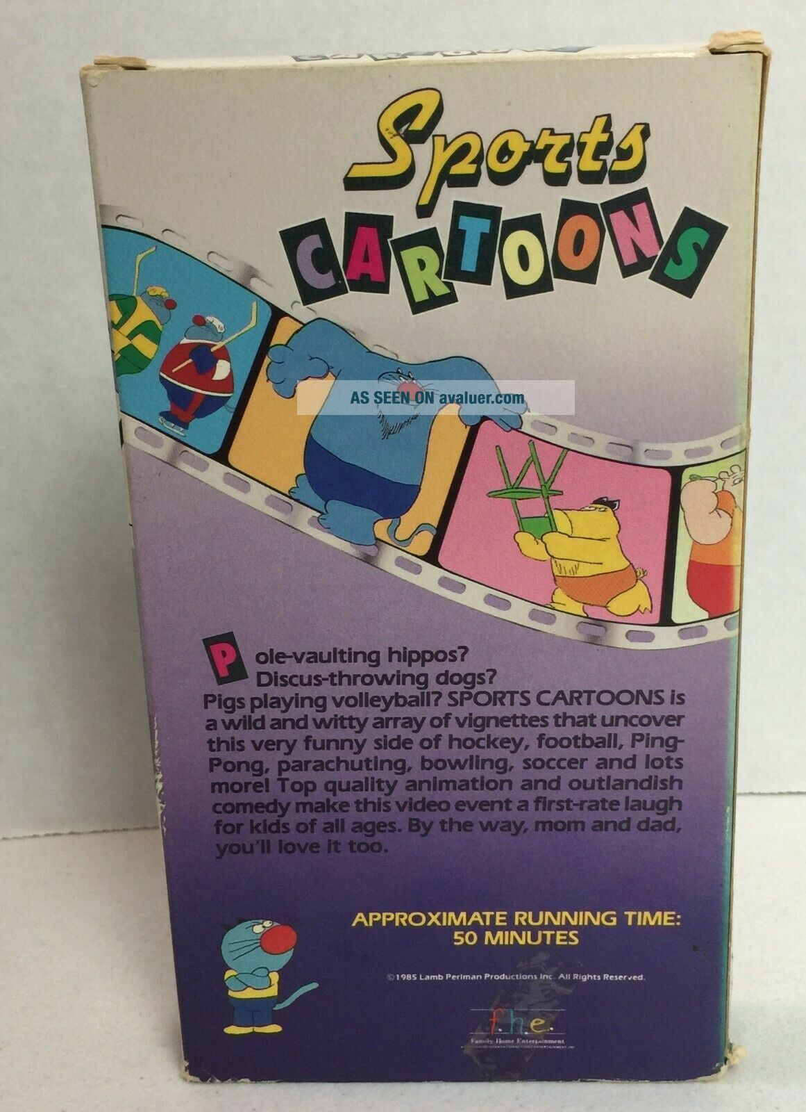 F. H. E Sports Cartoons 1985 VHS Movie Tape Animation F. H. E VERY RARE ...