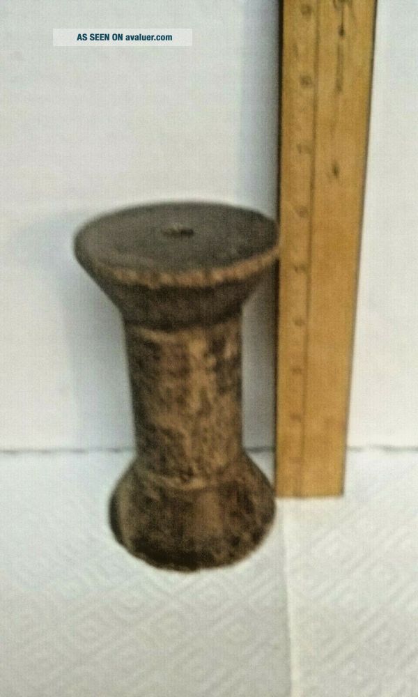 Antique Vintage Wood Large Spool Wool Thread Or Yarn | #43743870