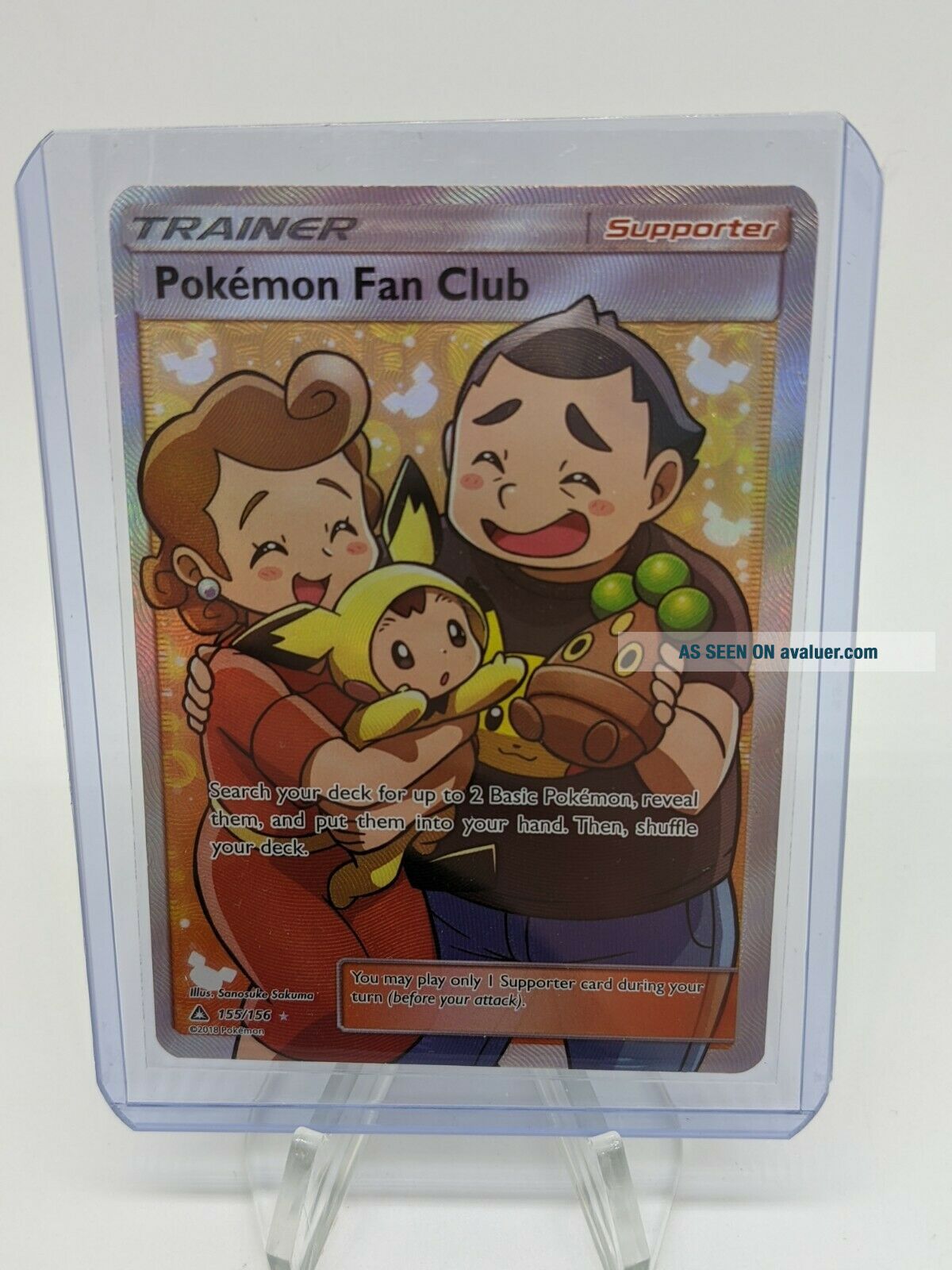 Pokemon Fan Club 155/156 Full Art Ultra Rare Sun & Moon Ultra Prism NM ...