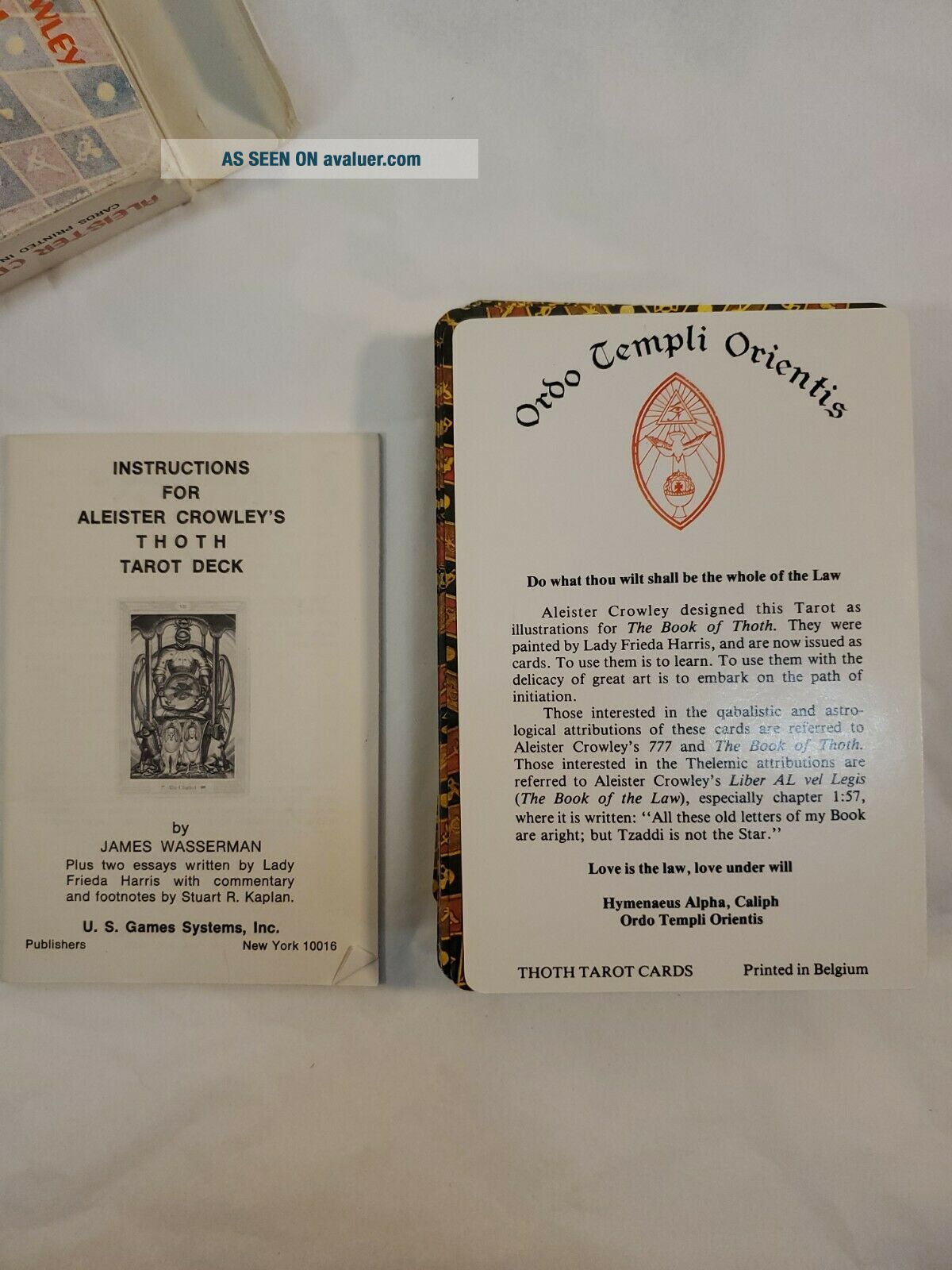 Rare Vintage Aleister Crowley Thoth Tarot Cards Set Deck Booklet 1978 ...
