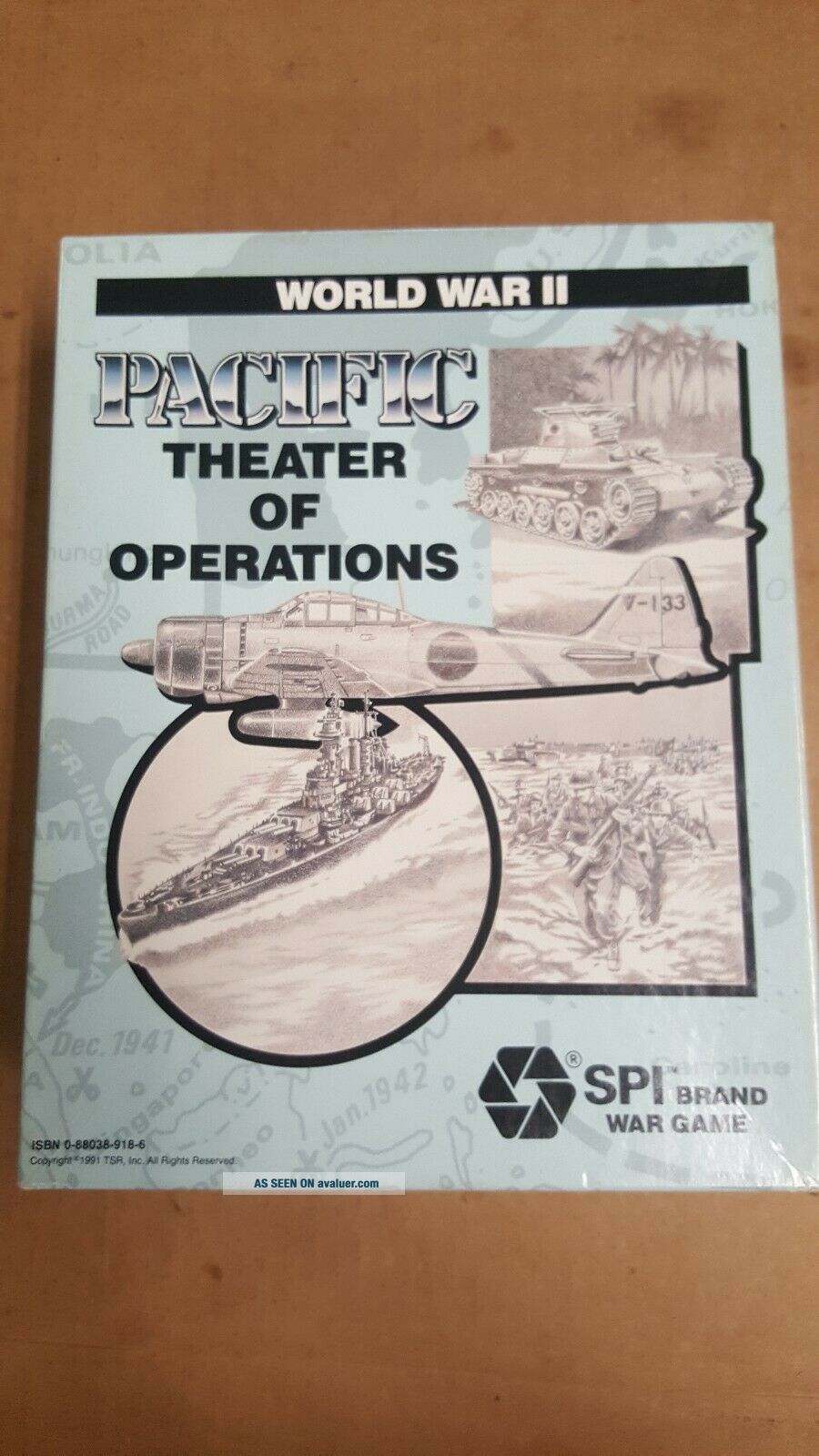 RARE SPI BRAND WAR GAME: WORLD WAR II : PACIFIC THEATER OF OPERATIONS ...