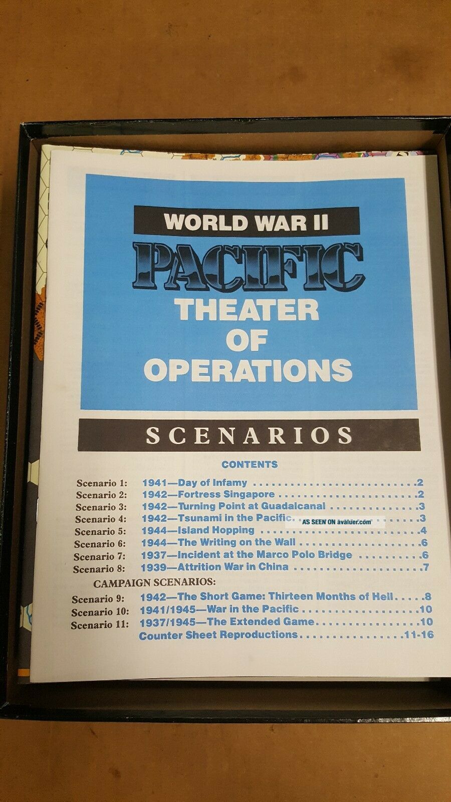 RARE SPI BRAND WAR GAME: WORLD WAR II : PACIFIC THEATER OF OPERATIONS ...