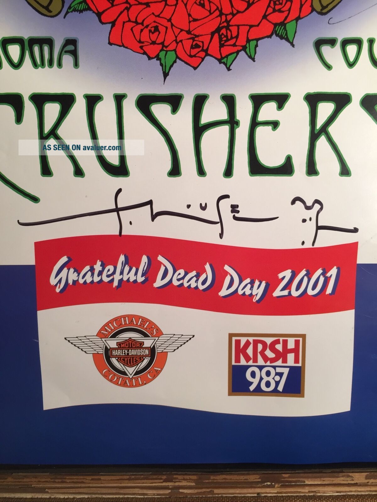 RARE Stanley Mouse Signed Sonoma County Crushers Grateful Dead Day ...