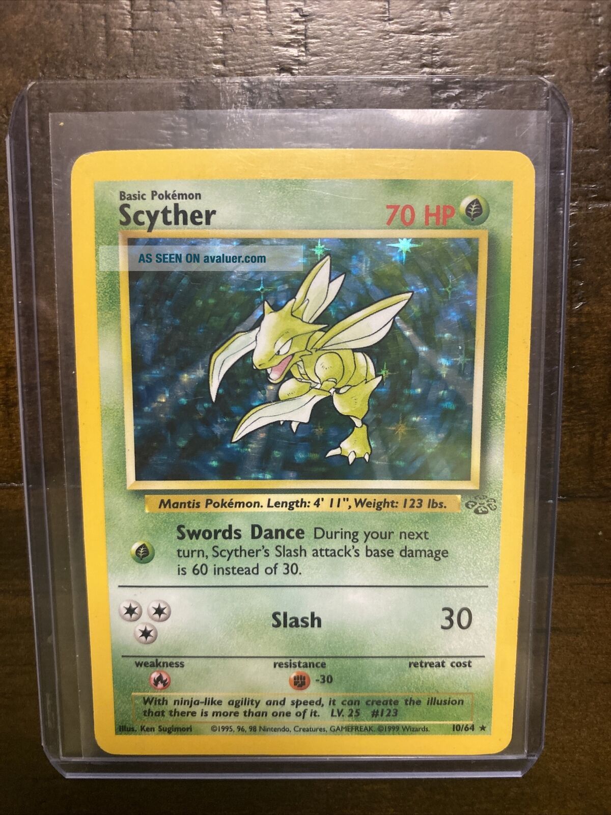 WOTC Pokemon Jungle Unlimited Scyther 10/64 Holo Rare - Lightly Played ...