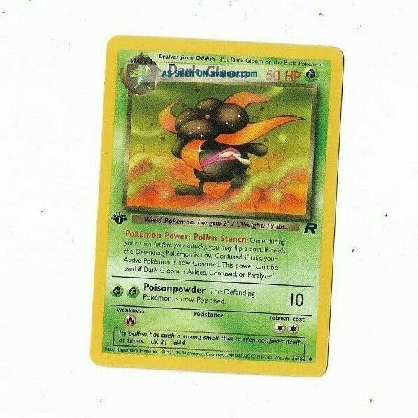 Pokemon Dark Gloom First Edition 36/82 Near To Card Non - Holo | #43761782