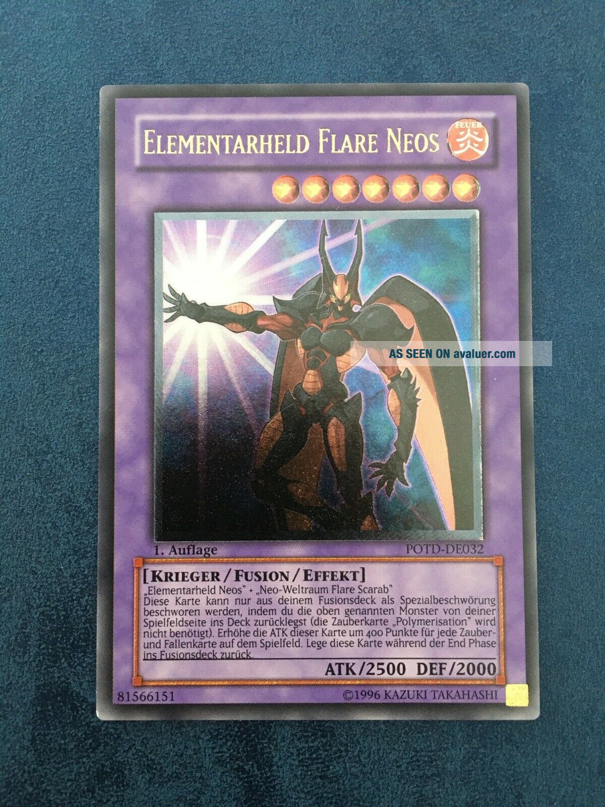 Yugioh Elemental Hero Flare Neos Ultimate Rare 1st Edition POTD - EN032 ...