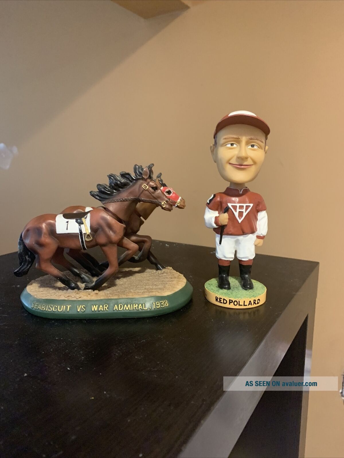 SEABISCUIT Vs WAR ADMIRAL - Horse Racing Bobblehead W/ Rare Red Pollard ...