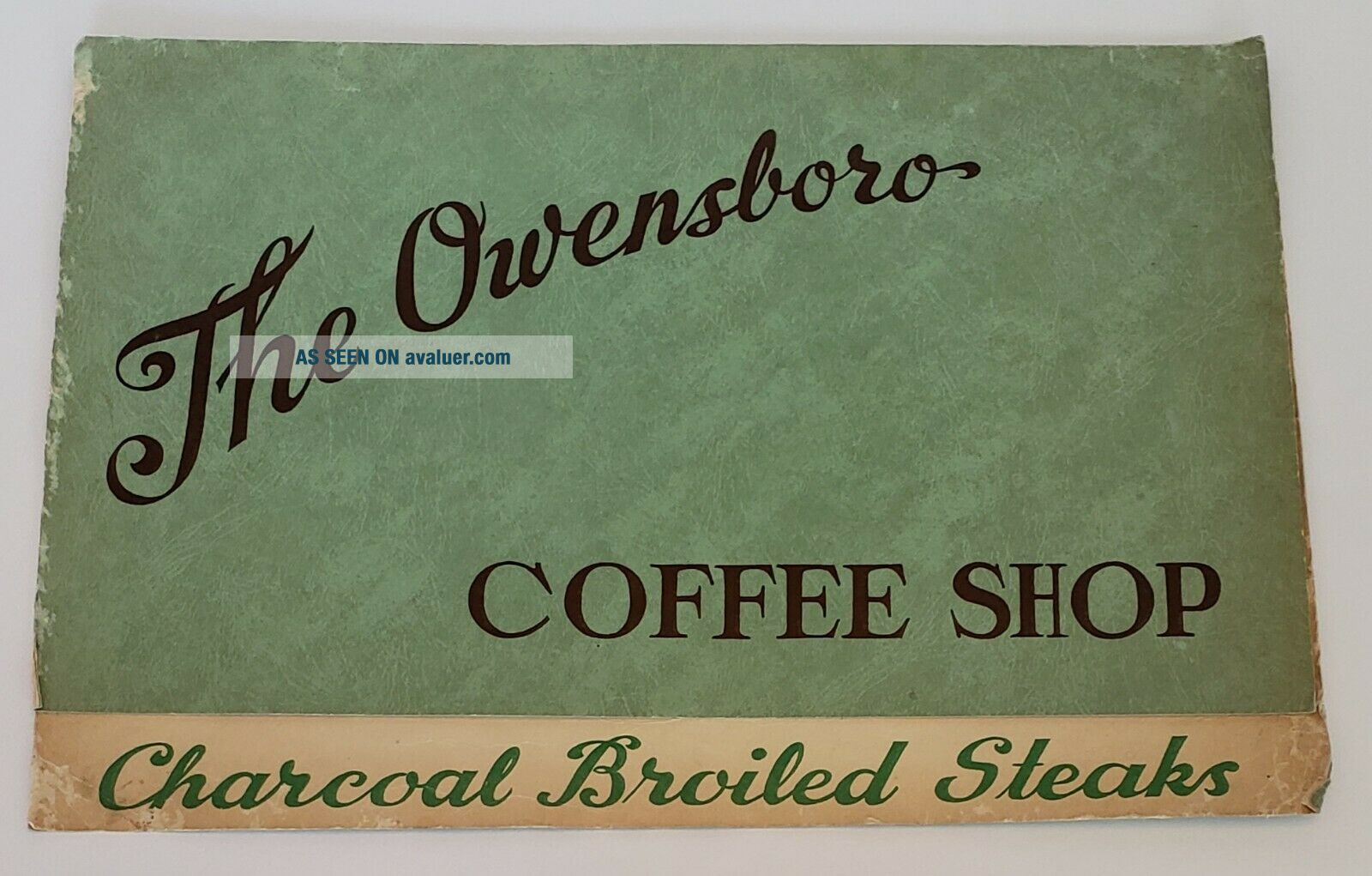 VINTAGE ALBERT NOE HOTEL THE OWENSBORO COFFEE SHOP MENU OWENSBORO ...