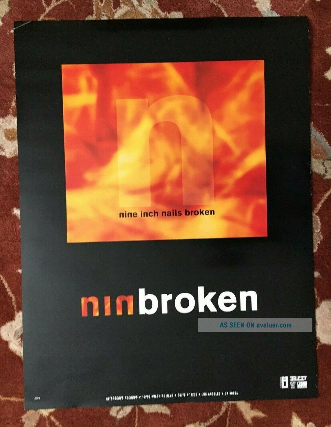 NINE INCH NAILS Broken Rare Promotional Poster TRENT REZNOR | #43911397