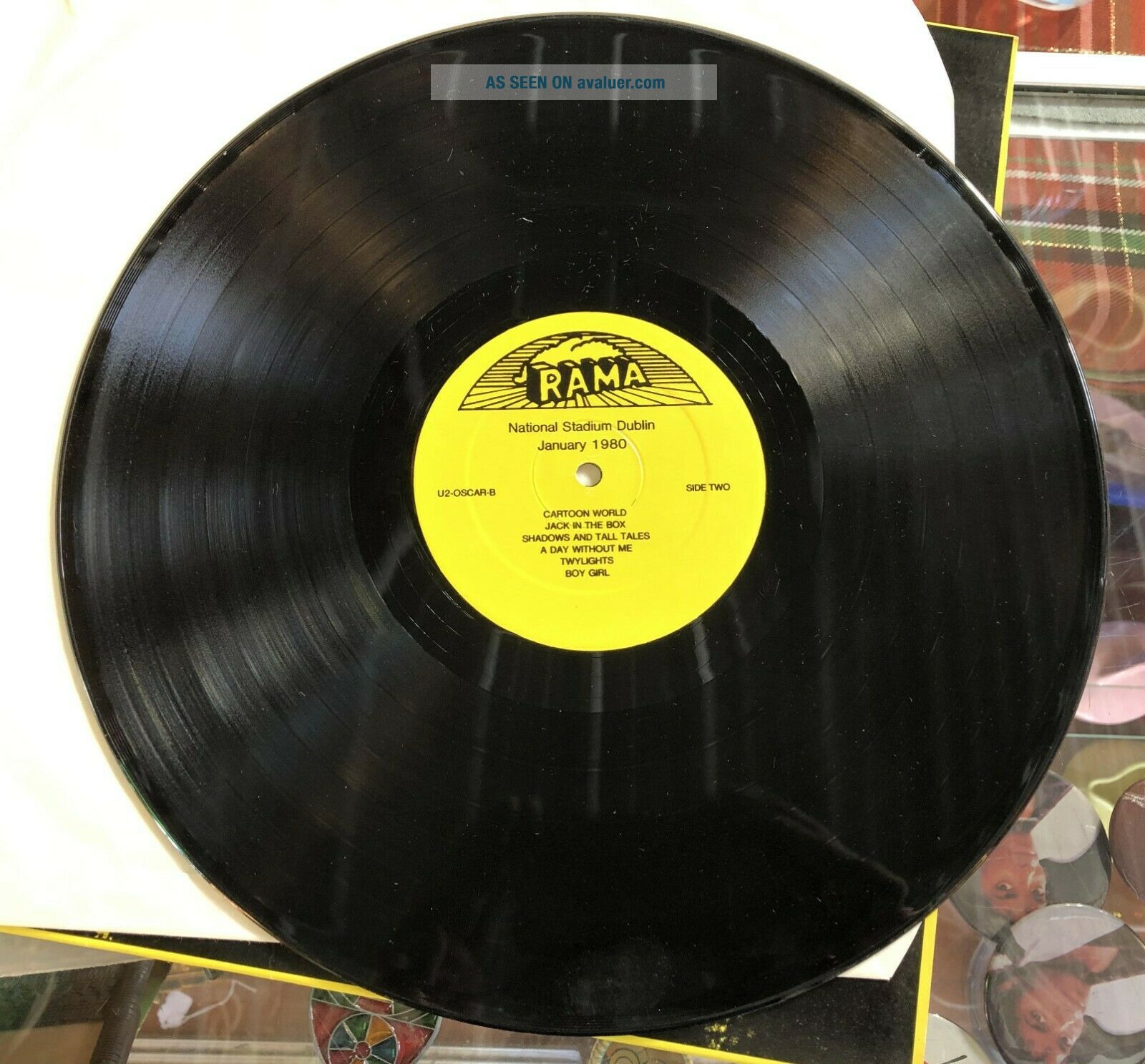 RARE U2 BONO BOYS LIVE AT NATIONAL STADIUM DUBLIN 1980 VINYL RECORD ...