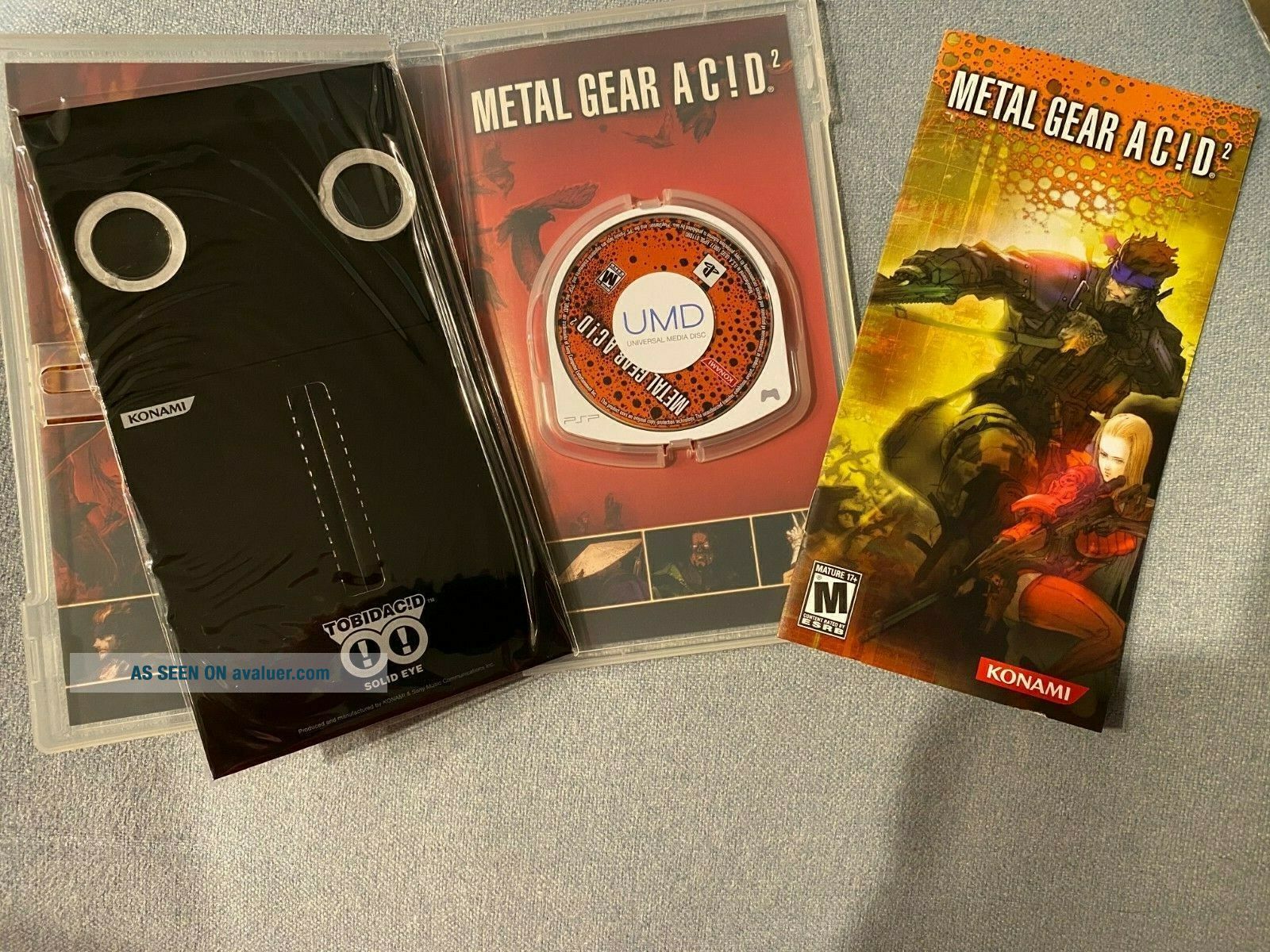 METAL GEAR ACID (AC D) 2 Complete W/ 3D Goggles Glasses PSP RARE MGS NM ...
