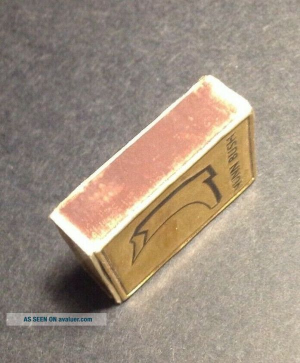 Vintage Small Gold Foil Nunn Bush Matchbox Unstruck With Black Tip ...