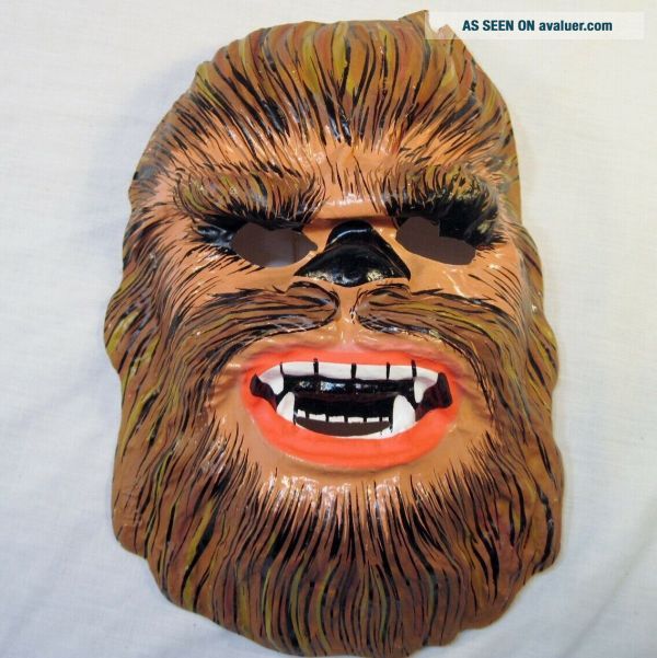 Vintage Ben Cooper CHEWBACCA Plastic Mask Halloween With Intact String ...