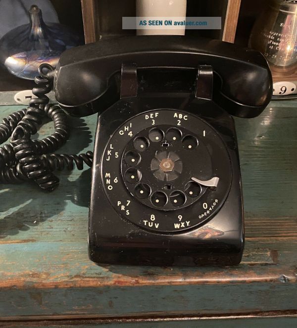 Functional Vintage Black Western Electric Bell System Rotary Dial Desk ...