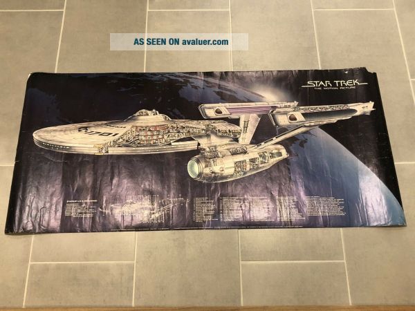 1979 STAR TREK: THE MOTION PICTURE Enterprise Cutaway Poster 48x22 ...