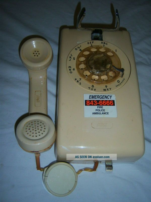 AT&T Western Electric Cream Wall Mount Rotary Phone 554 BMP | #44071229