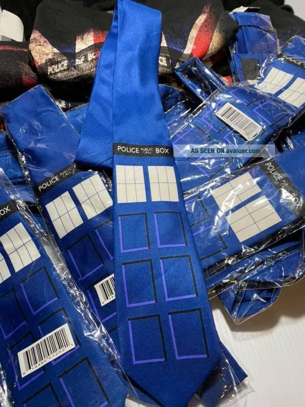 Dr Doctor Who Tardis Necktie Neck Tie Accessory Blue Costume BBC Police ...
