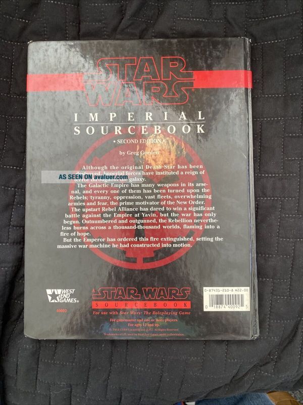 Star Wars West End Games Imperial Source Book Second Edition | #44144380