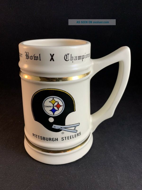 Vintage 1975 Pittsburgh Steelers Bowl X Champions Ceramic Stein Mug ...