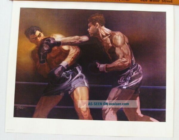 1973 Joe Louis Vs Max Schmelling Boxing Living Legends Color Poster ...
