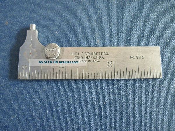 Vintage Starrett 425 Pocket Slide Caliper Inside Outside With Case ...
