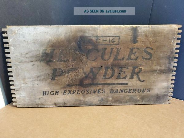 Vintage Hercules Powder High Explosives Blasting Dynamite Wooden Single ...