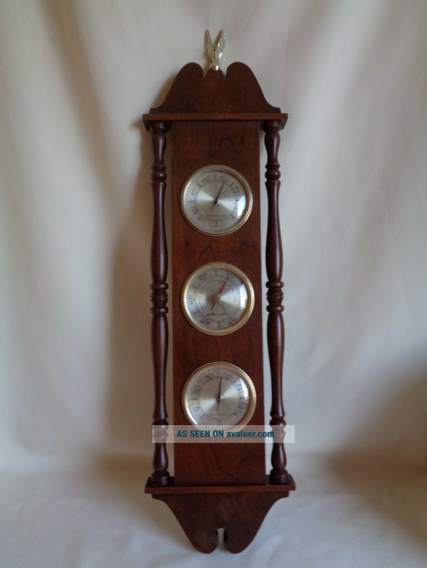 VINTAGE WOODEN AIRGUIDE BAROMETER MADE IN U. S. A. | #44221830