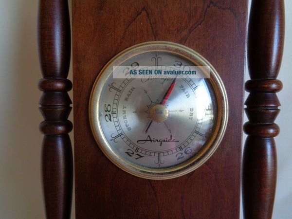 VINTAGE WOODEN AIRGUIDE BAROMETER MADE IN U. S. A. | #44221830