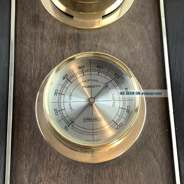 Vintage Springfield Weather Station Thermometer And Humidity Made In ...