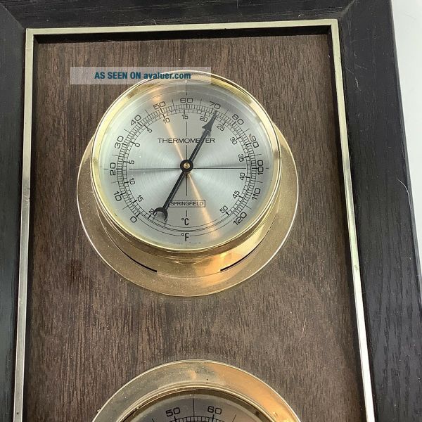 Vintage Springfield Weather Station Thermometer And Humidity Made In ...