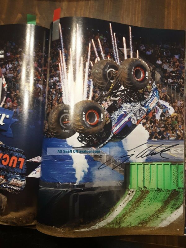 Autographed Monster Jam Yearbook 2018, 3 Autographs | #44274984