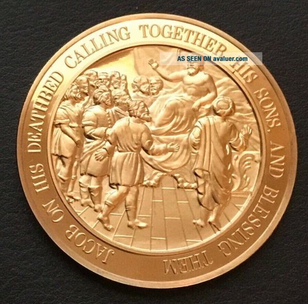 Medallic Bible Jacob On His Death Bed Calling Together His Sons Coin ...