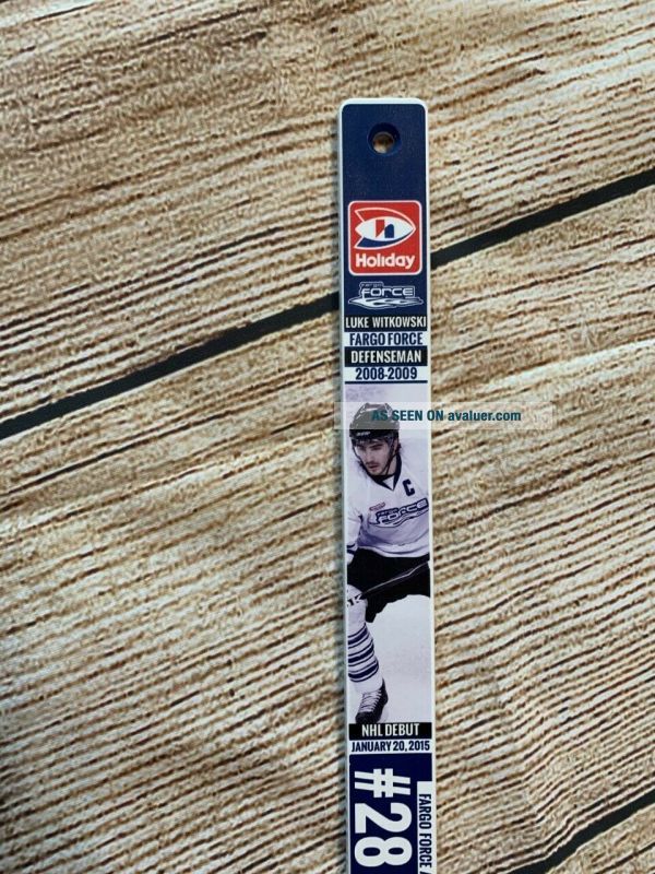 Fargo Force NHL Alumni Hockey 28 LUKE WITKOWSKI Mini Hockey Stick Tampa ...