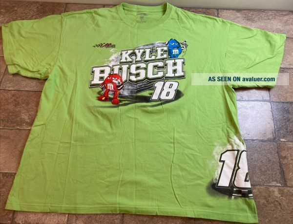 Kyle Busch 18 NASCAR M&M’s T - Shirt Men’s 2XL Joe Gibbs Racing Two ...