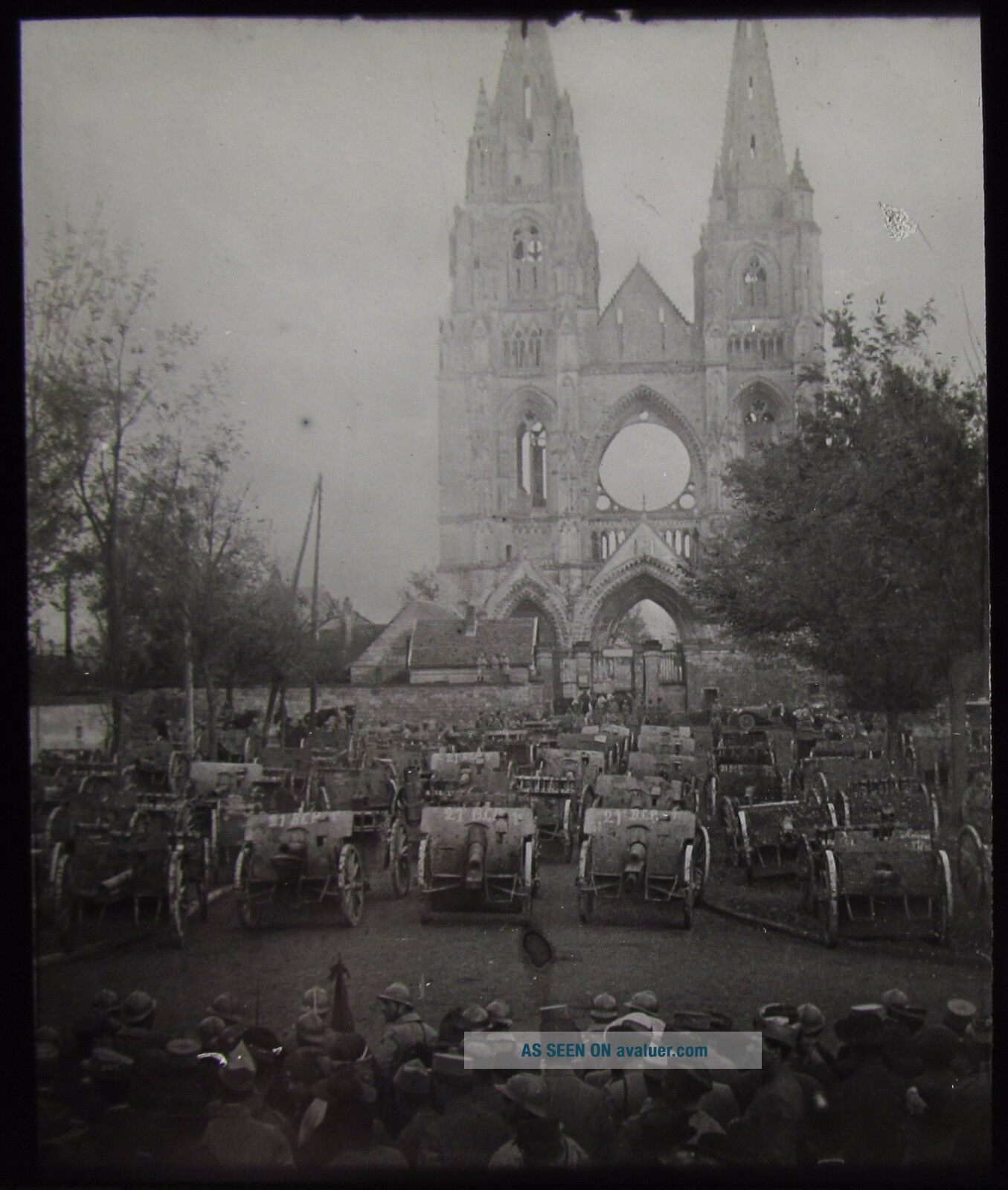 Glass Magic Lantern Slide FRENCH TRIUMPH - ARTILLERY WW1 PHOTO WORLD ...