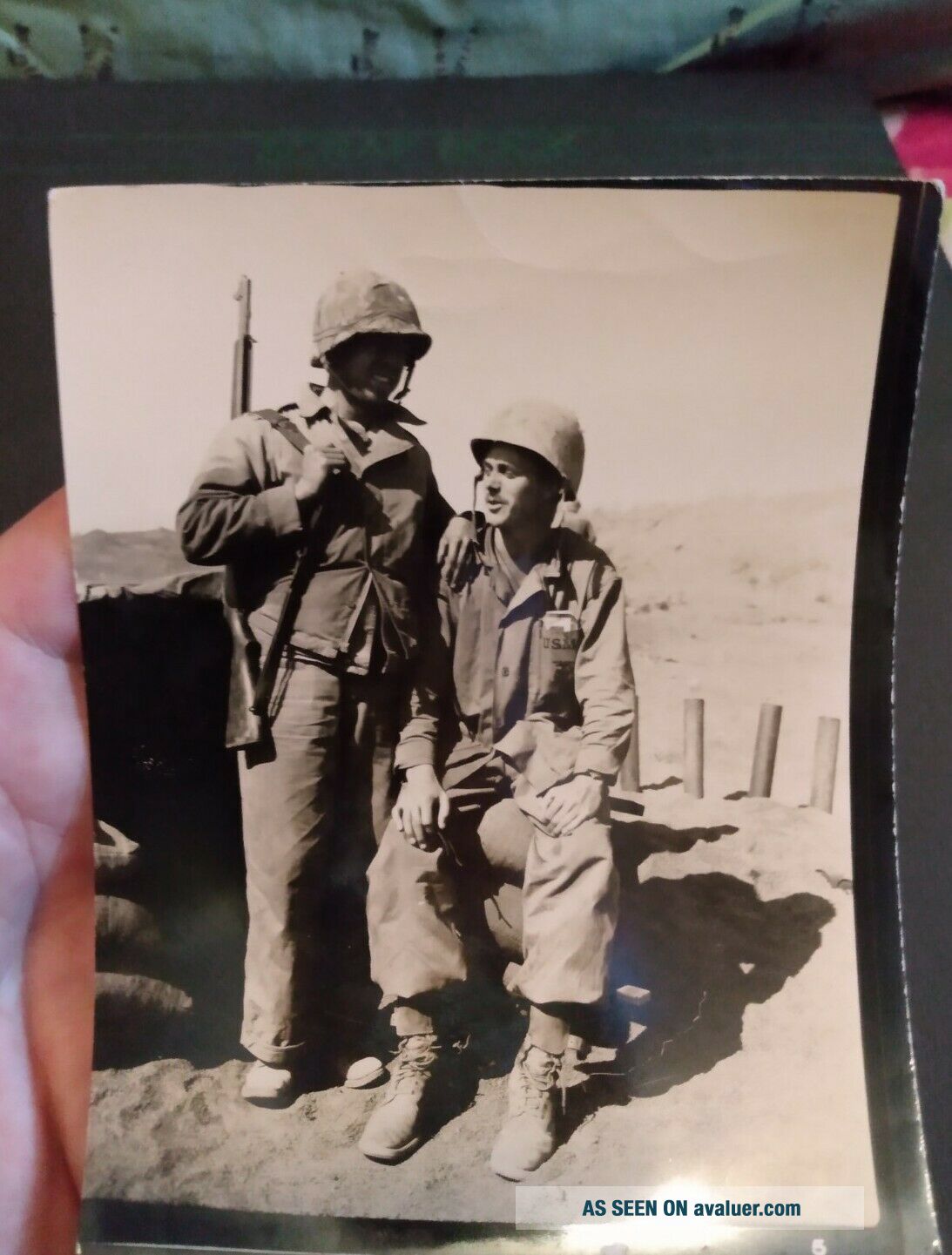 Vintage WW2 US Marine Corps Iwo Jima Soliders With Carbine Photograph ...