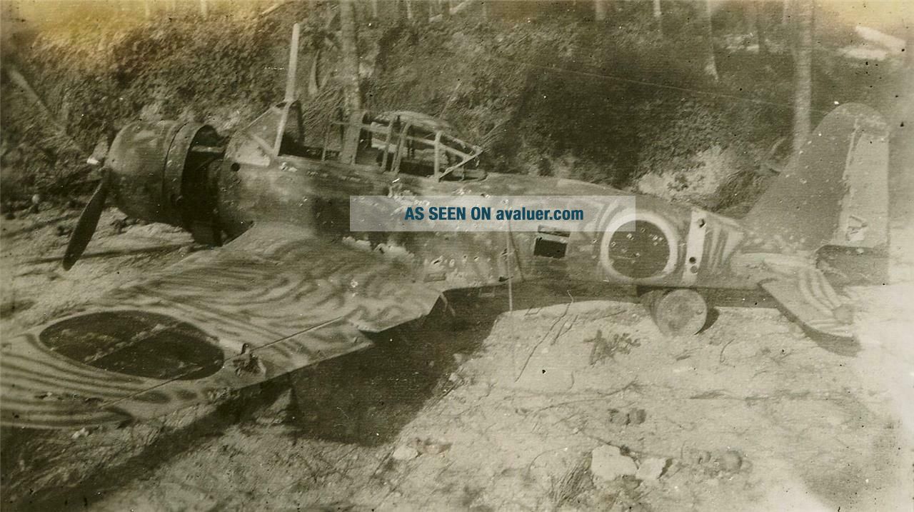 WW2 Captured Japanese Fighter Plane Camouflaged Rare Wartime Photo ...