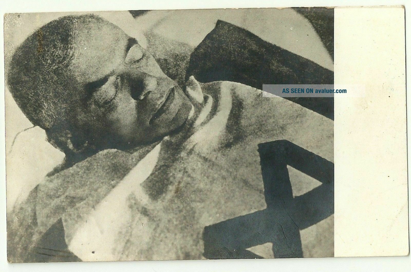 Judaica Rare Old RPPC Postcard Zeev Jabotinsky Dead Body Wrapped With ...